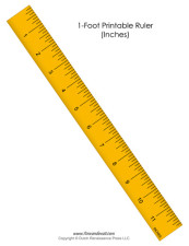 Printable 1-Foot Ruler – Tim's Printables