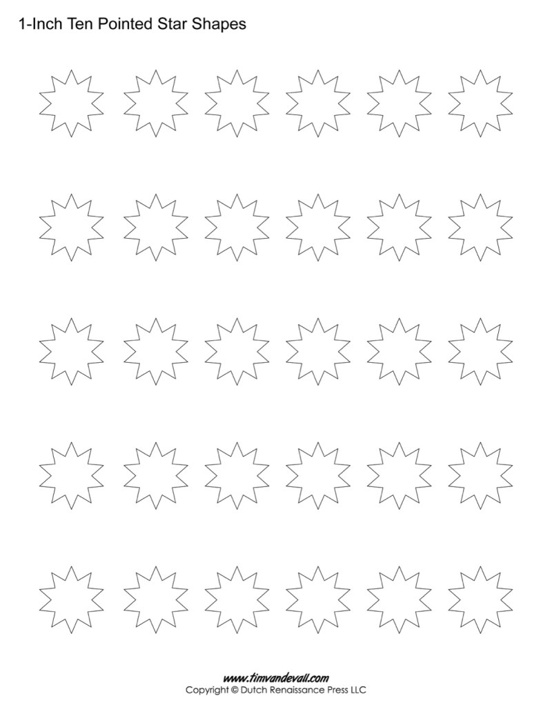 Ten Pointed Star - Tim's Printables