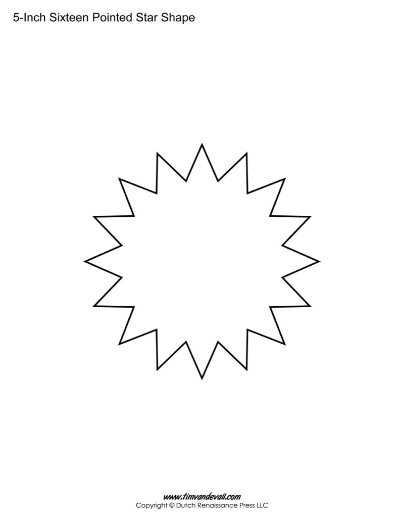 Sixteen Pointed Star – Tim's Printables