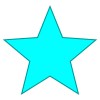 Cyan-Star-Clip-Art - Tim's Printables