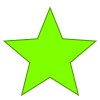Green-Yellow Star Clip Art Image - Tim's Printables