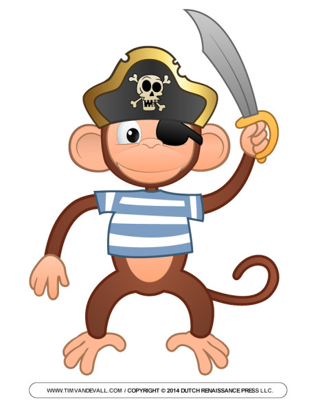 Pirate-Monkey-Clip-Art - Tim's Printables