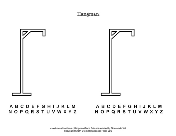 Hangman-Game-Board - Tim's Printables