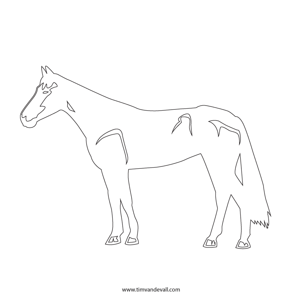 horse-outline - Tim's Printables