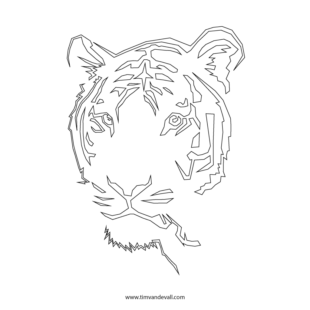 tiger-outline - Tim's Printables