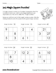 3x3-Magic-Square-Worksheet - Tim's Printables