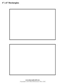 Rectangle Templates - 4 Inch - Tim's Printables