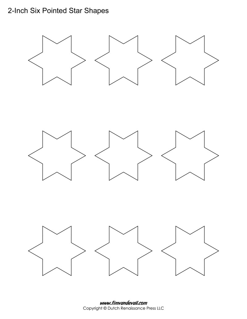 6 sided stars - Tim's Printables
