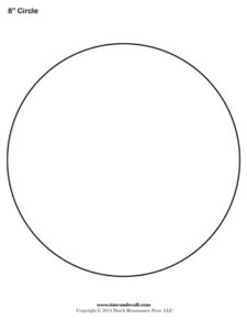 Circle Template - 8 inch - Tim's Printables