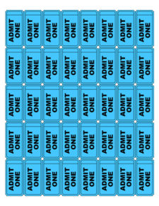 Admit One Tickets - Tim's Printables