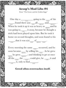 Aesops-Fables-Mad-Libs-4-350 - Tim's Printables