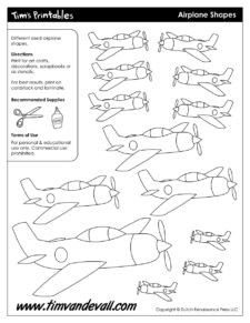 airplane-cut-and-paste - Tim's Printables