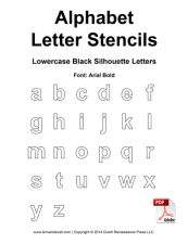 Alphabet-Letter-Stencils-Lowercase-Outline - Tim's Printables