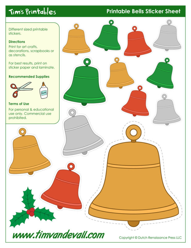 Christmas-Bell-Shapes - Tim's Printables