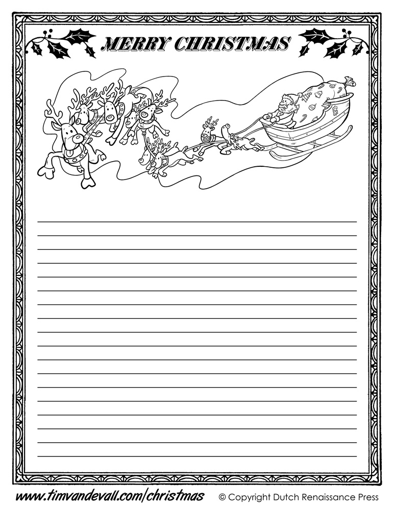 Christmas-Writing-Paper-01 - Tim's Printables