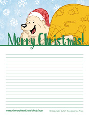 Christmas-Writing-Paper-05-350 - Tim's Printables
