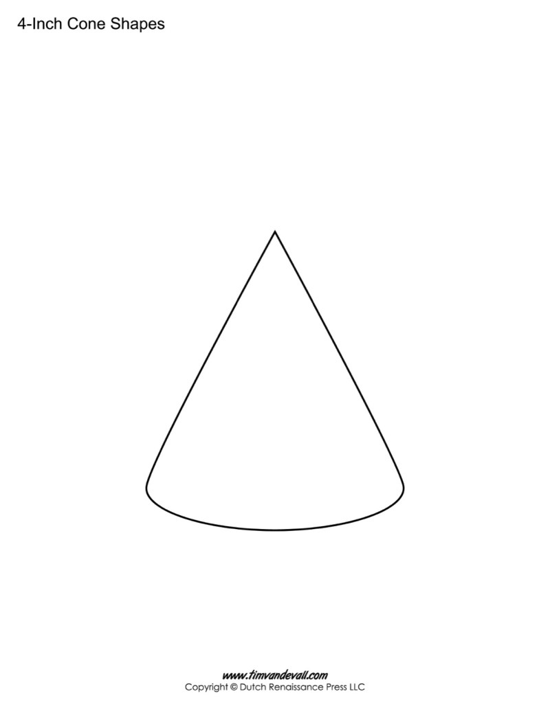 Cone Templates / Cone Shape Printables - Tim's Printables