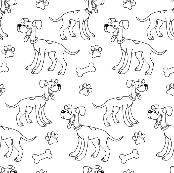 Dog Repeating Pattern - Tim's Printables