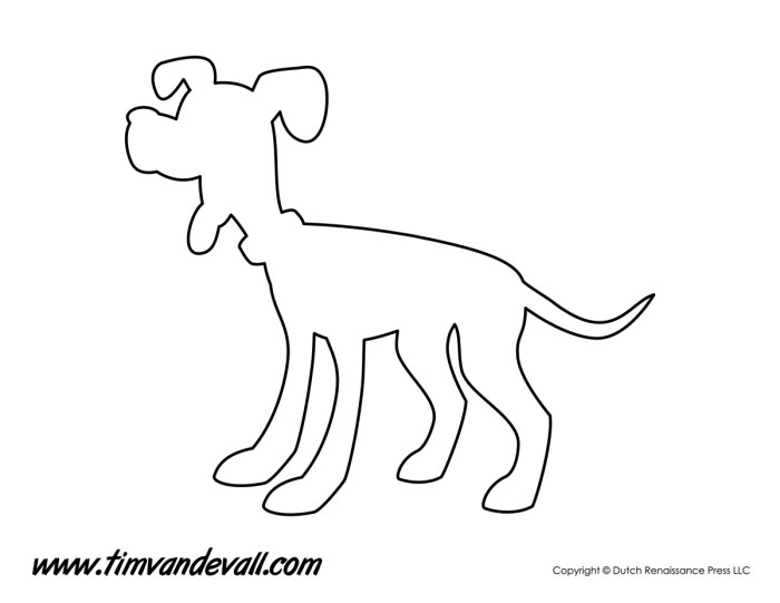Dog Stencil - Tim's Printables