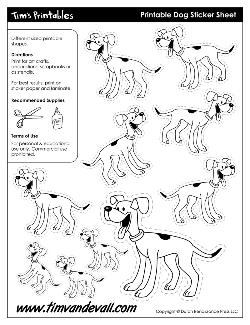 Printable Dog Templates - Tim's Printables