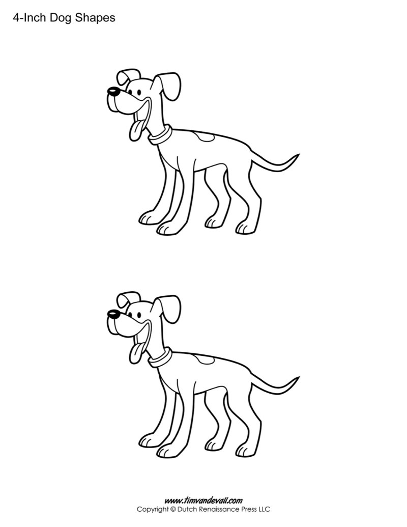 Dog Templates / Dog Shape Printables - Tim's Printables