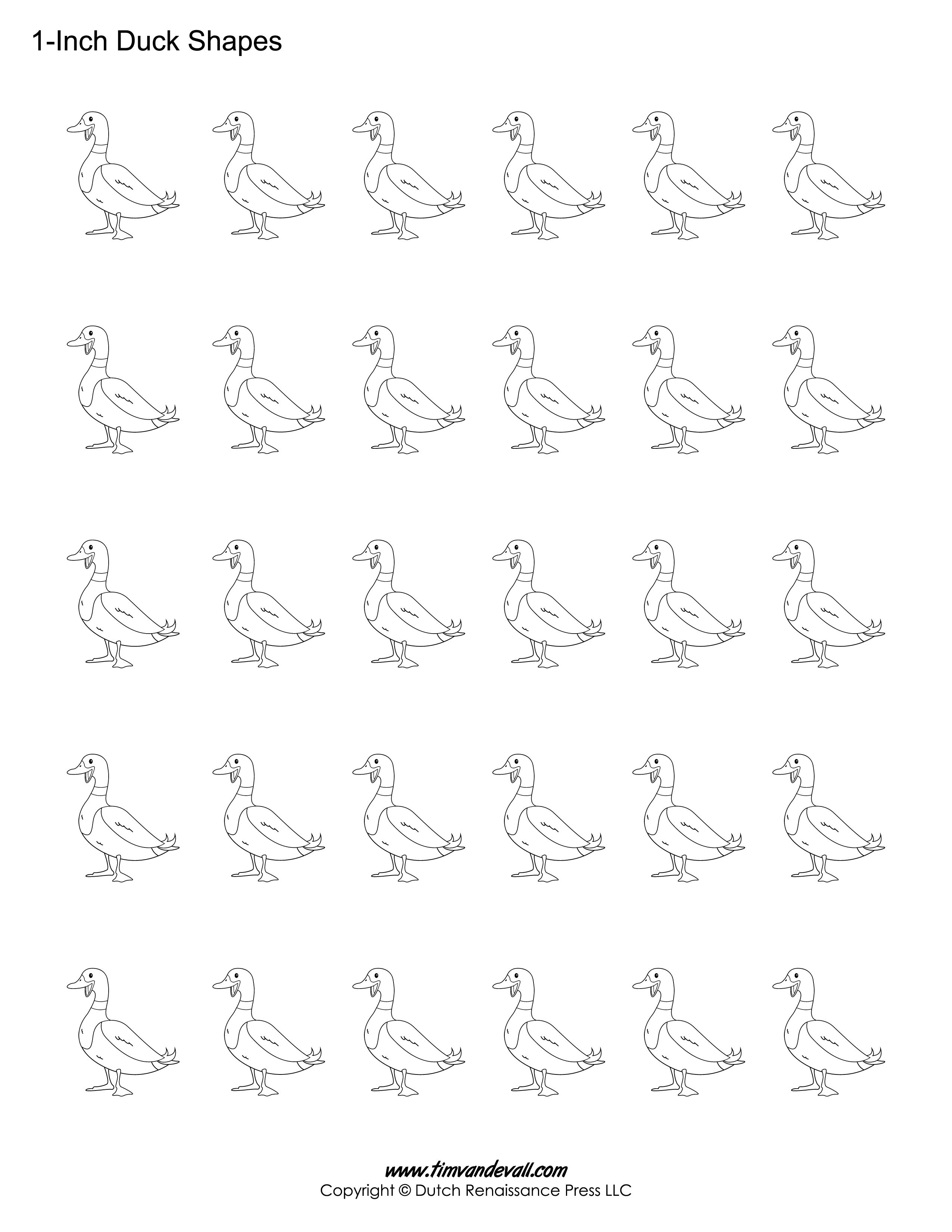 Duck printable - Tim's Printables