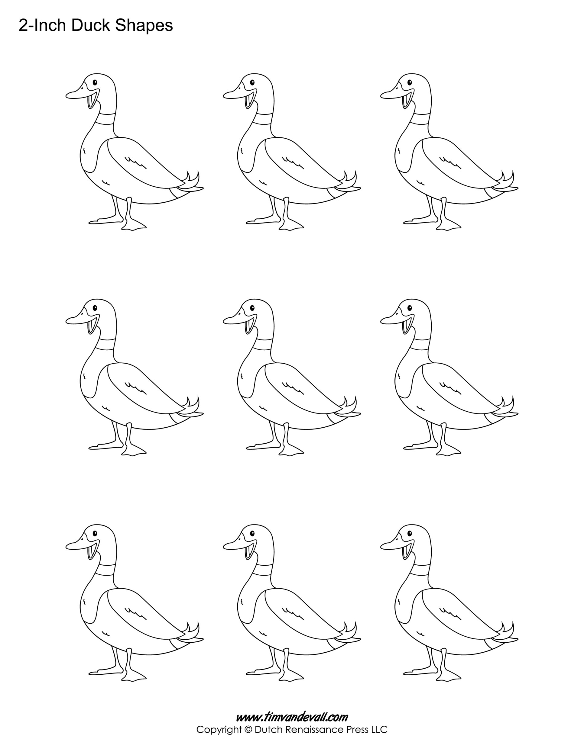 Duck shapes - Tim's Printables