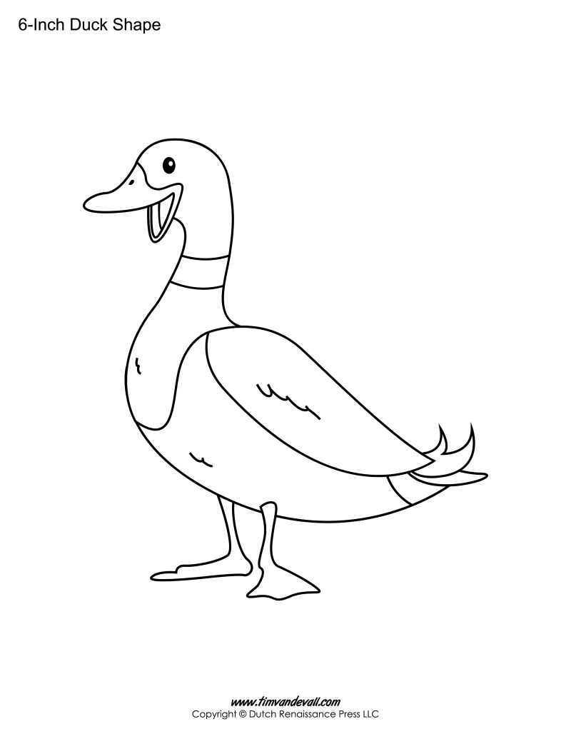 Duck stencil - Tim's Printables