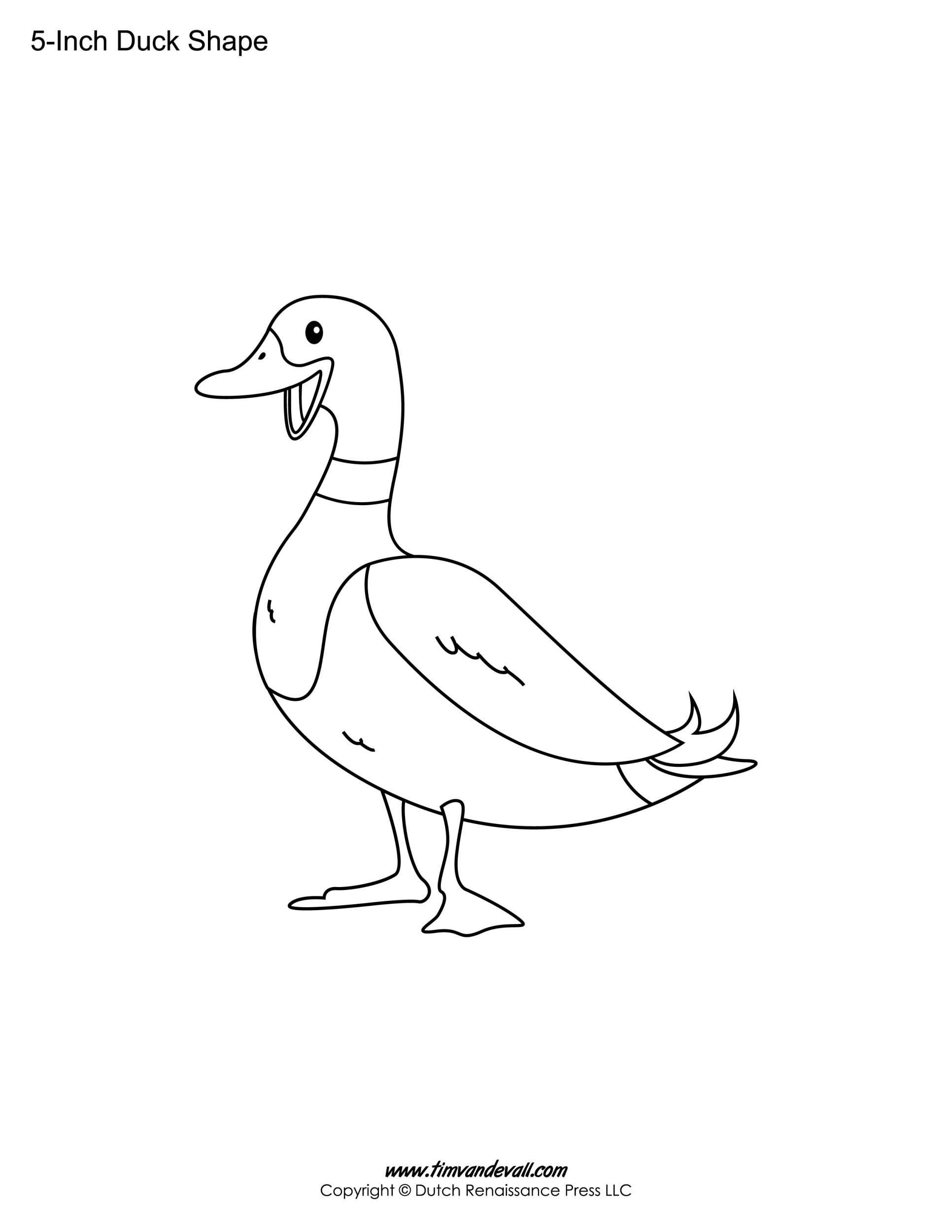 Duck sticker - Tim's Printables