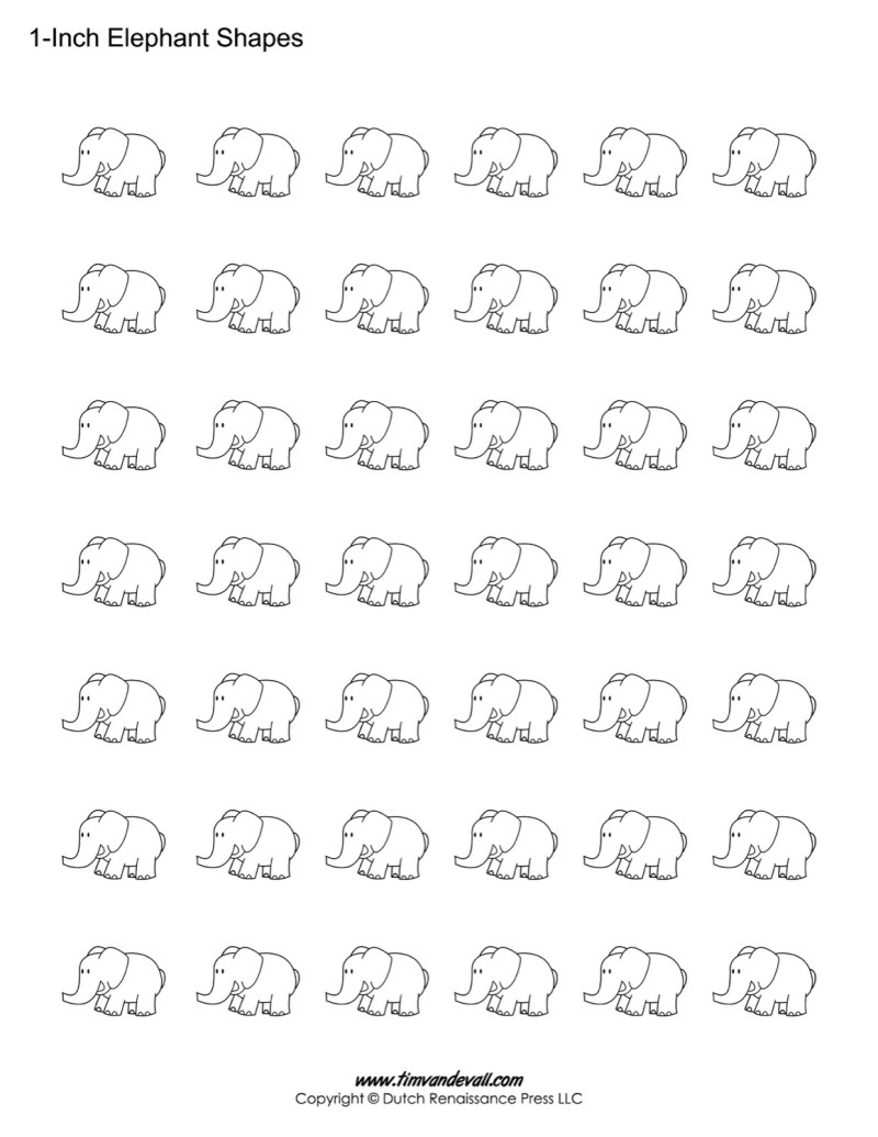 Elephant Shapes - Tim's Printables