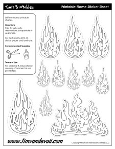 Flame Templates - Tim's Printables