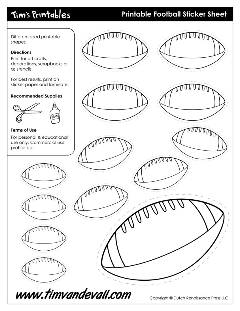 Football Templates - Tim's Printables