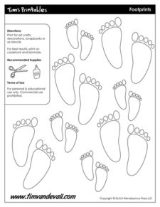 Printable Footprint Templates & Shoeprint Templates