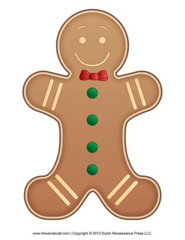 gingerbread-man-clipart - Tim's Printables