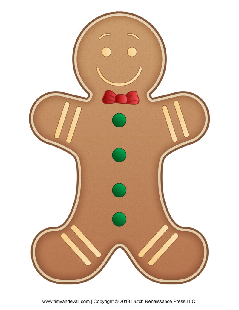gingerbread-man-clipart - Tim's Printables