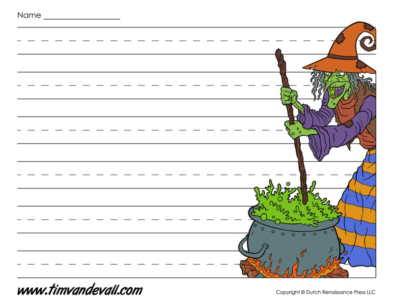 Halloween Writing Paper - Tim's Printables