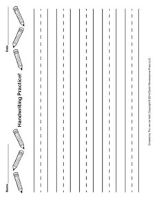 Handwriting Paper Template #4 - Tim's Printables