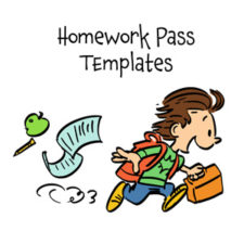 Printable Homework Passes | Free Homework Pass Template – Tim's Printables