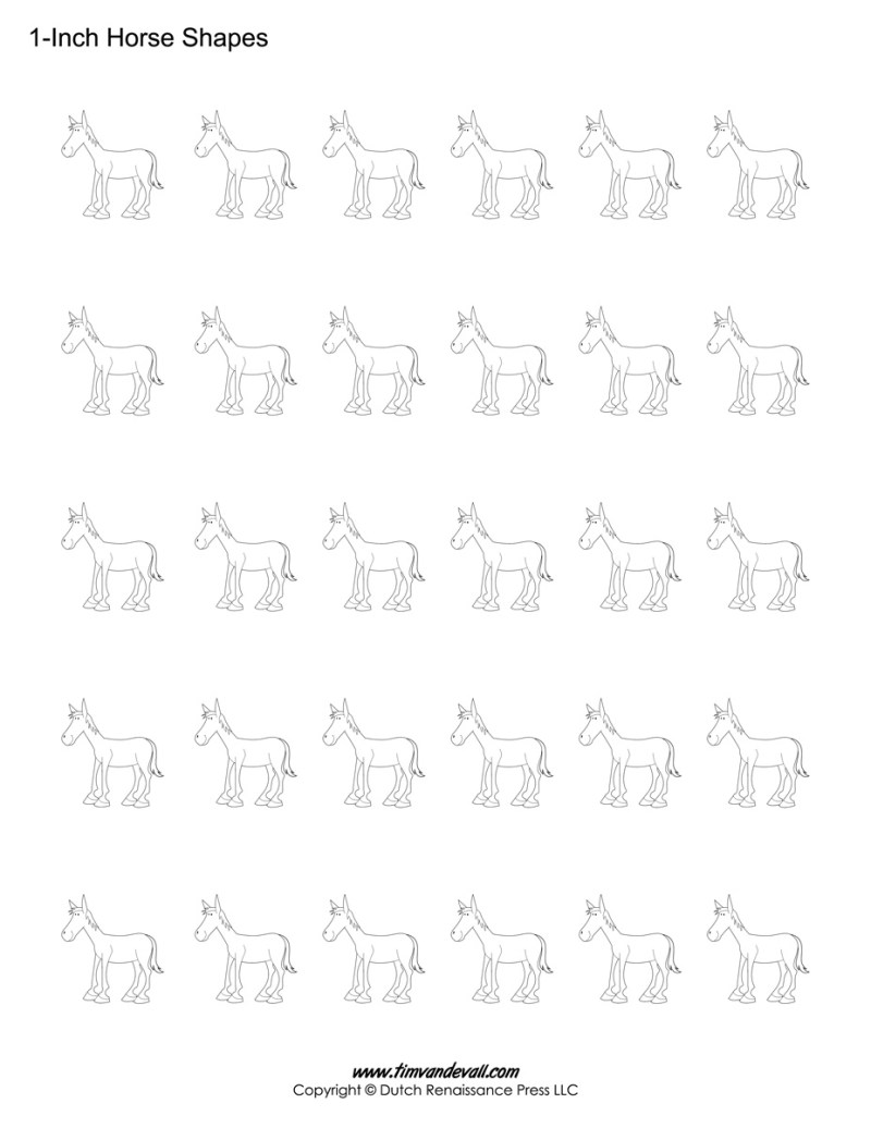 Horse Templates / Horse Shape Printables - Tim's Printables