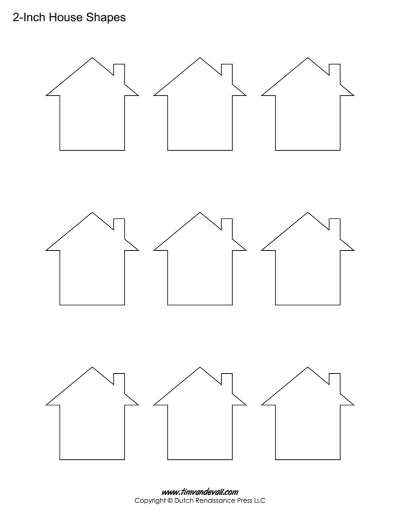 House Templates | Free Blank House Shape PDFs