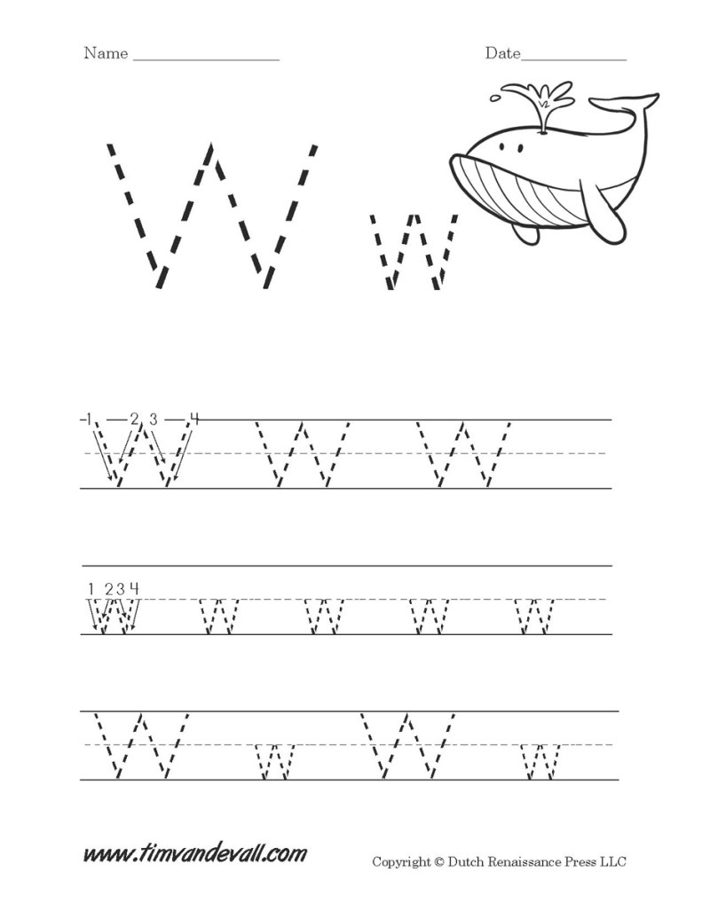 Letter-W-Worksheet-Printable - Tim's Printables