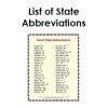 List of State Abbreviations – Tim's Printables