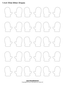Mitten Templates / Mitten Shape Printables - Tim's Printables