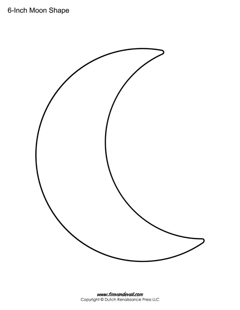 Moon Templates / Moon Shape Printables - Tim's Printables