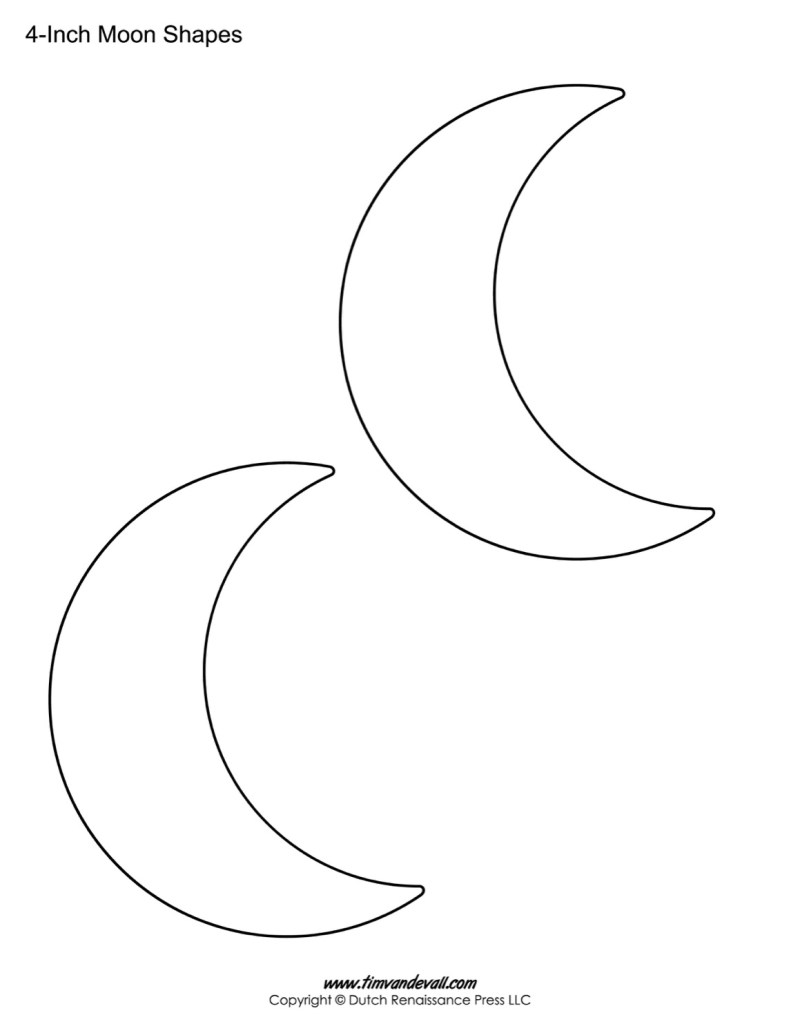 Moon Templates / Moon Shape Printables - Tim's Printables