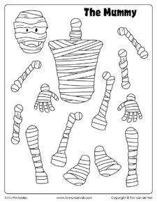 Mummy-Cut-and-Paste-Craft - Tim's Printables