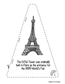 Eiffel Tower Fact Booklet - Tim's Printables