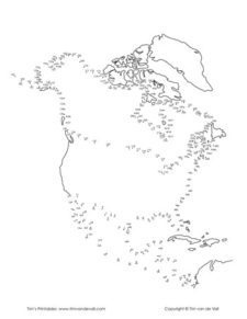 North-America-Dot-to-Dot-350 - Tim's Printables