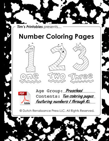 Number-Coloring-Pages-Tims-Printables-350 - Tim's Printables