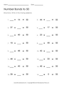Number-bonds-to-50-worksheet-300 - Tim's Printables